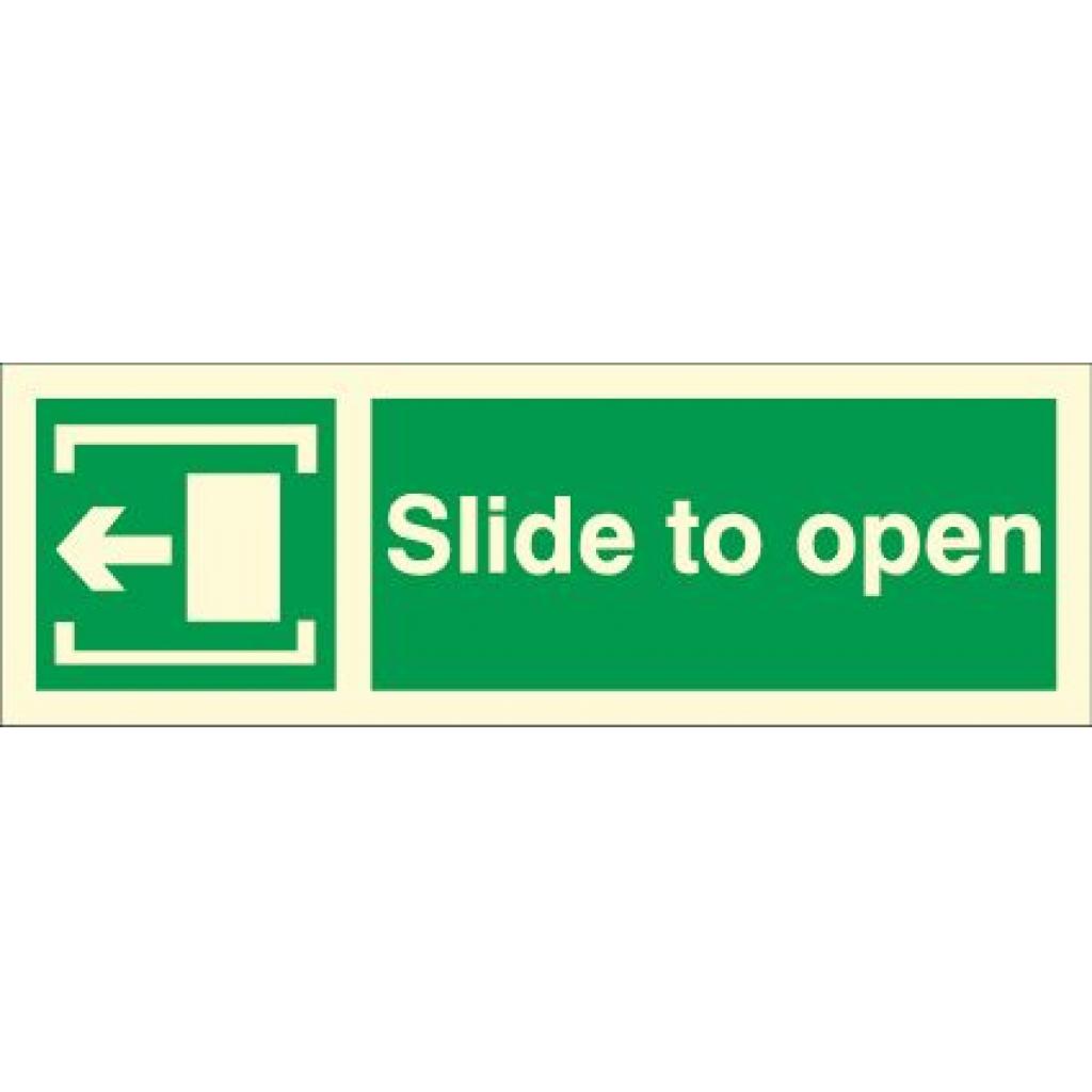 Slide to open - Arrow left (Photoluminescent)