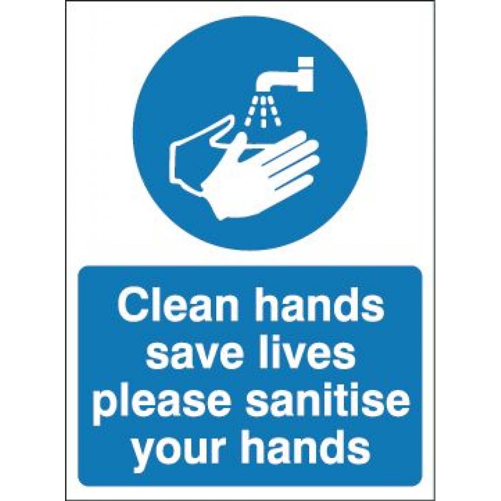 Clean hands save lives please sanitise your hands