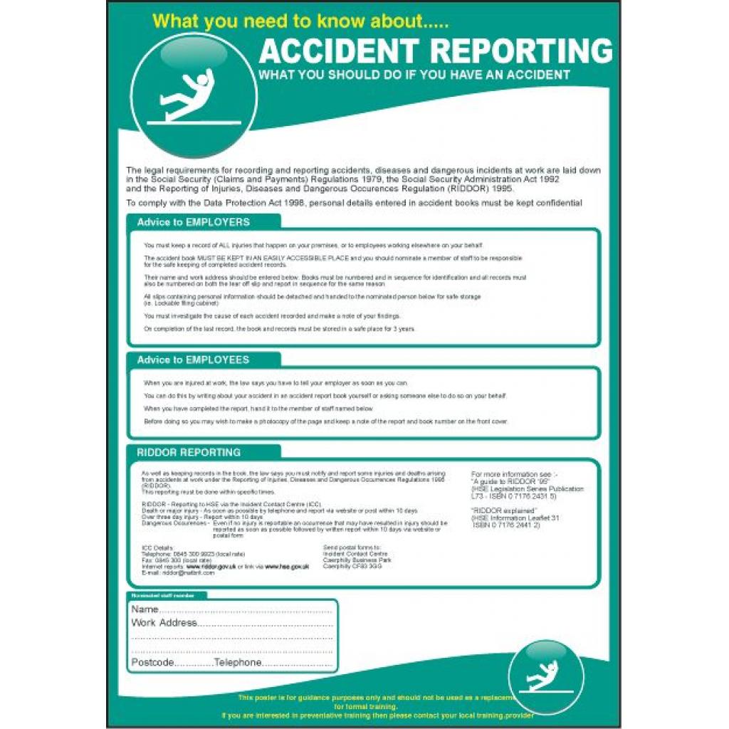 ACCIDENT REPORTING poster