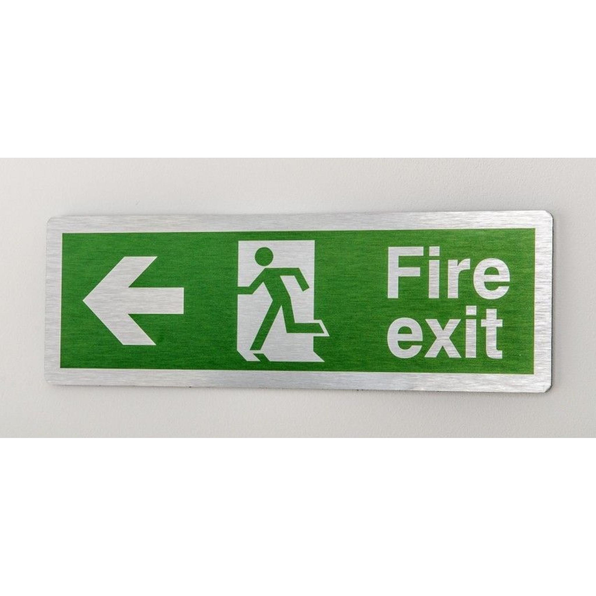 Fire exit - Running man - Left arrow (Prestige)
