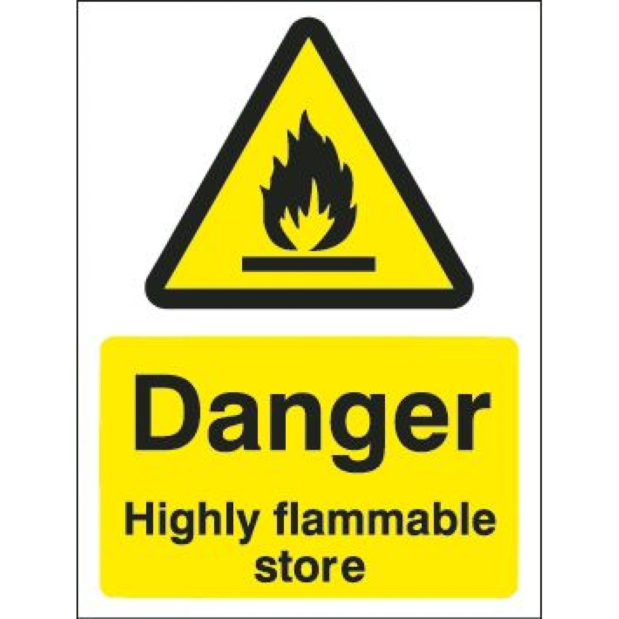 Danger Highly flammable store