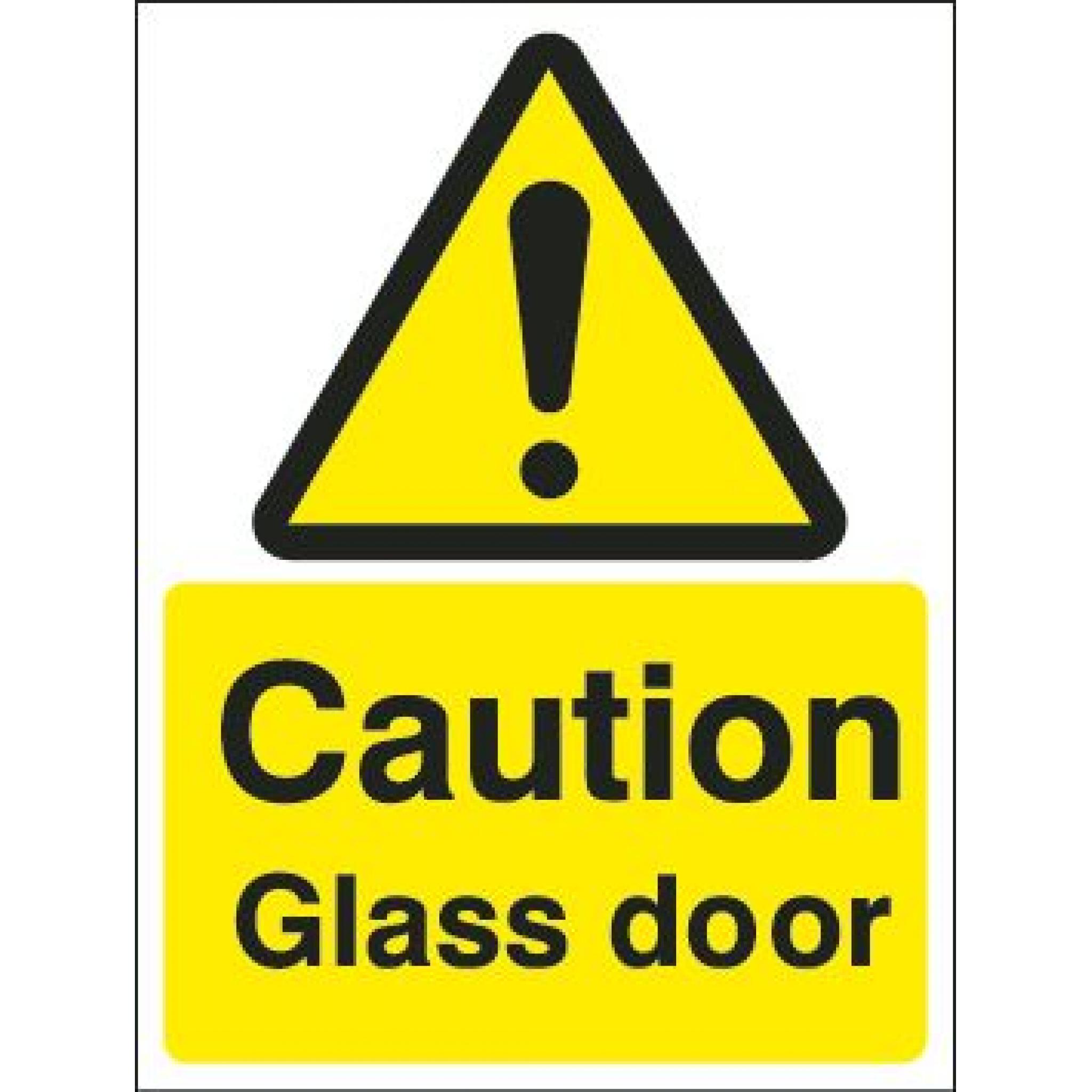 Caution Glass door