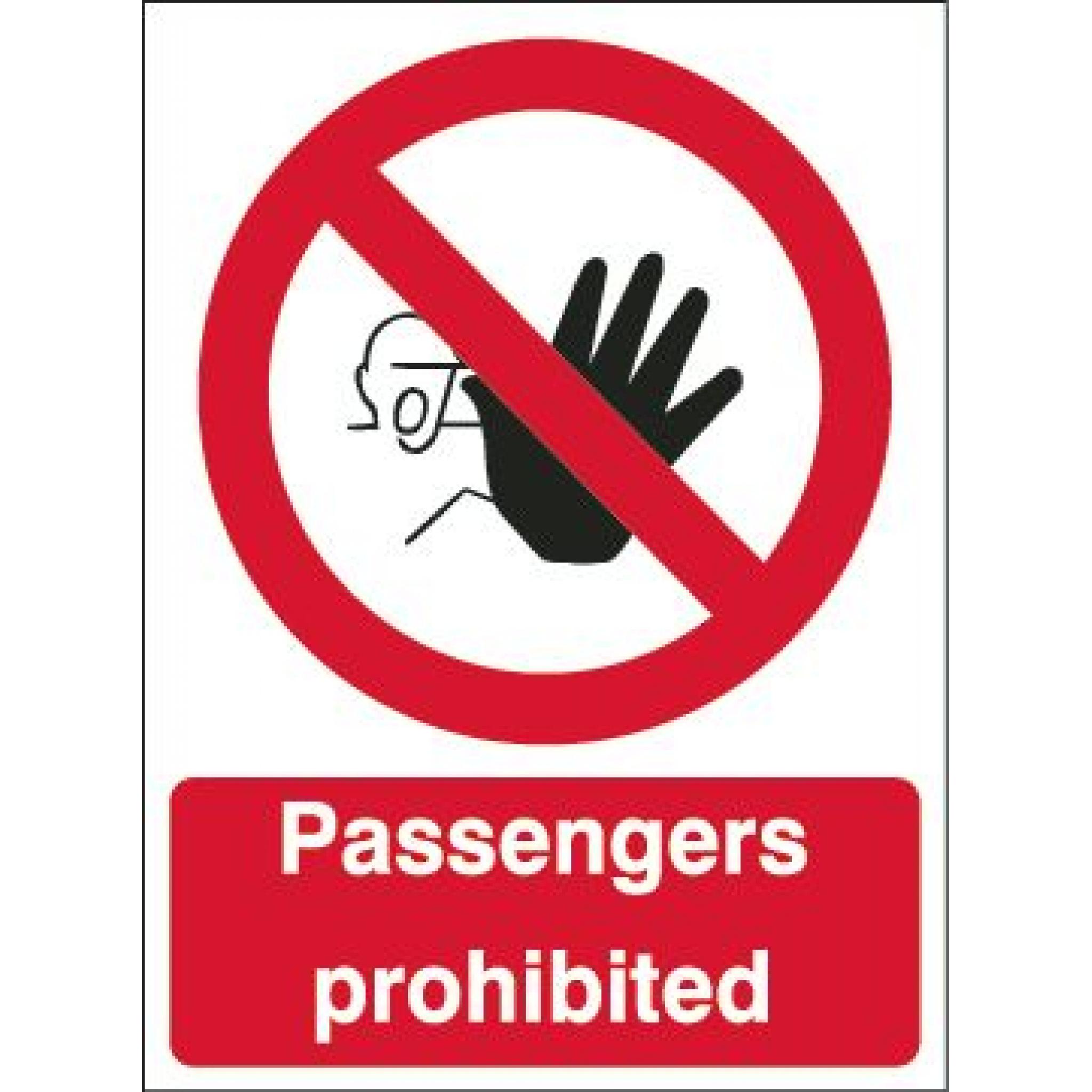 Passengers prohibited