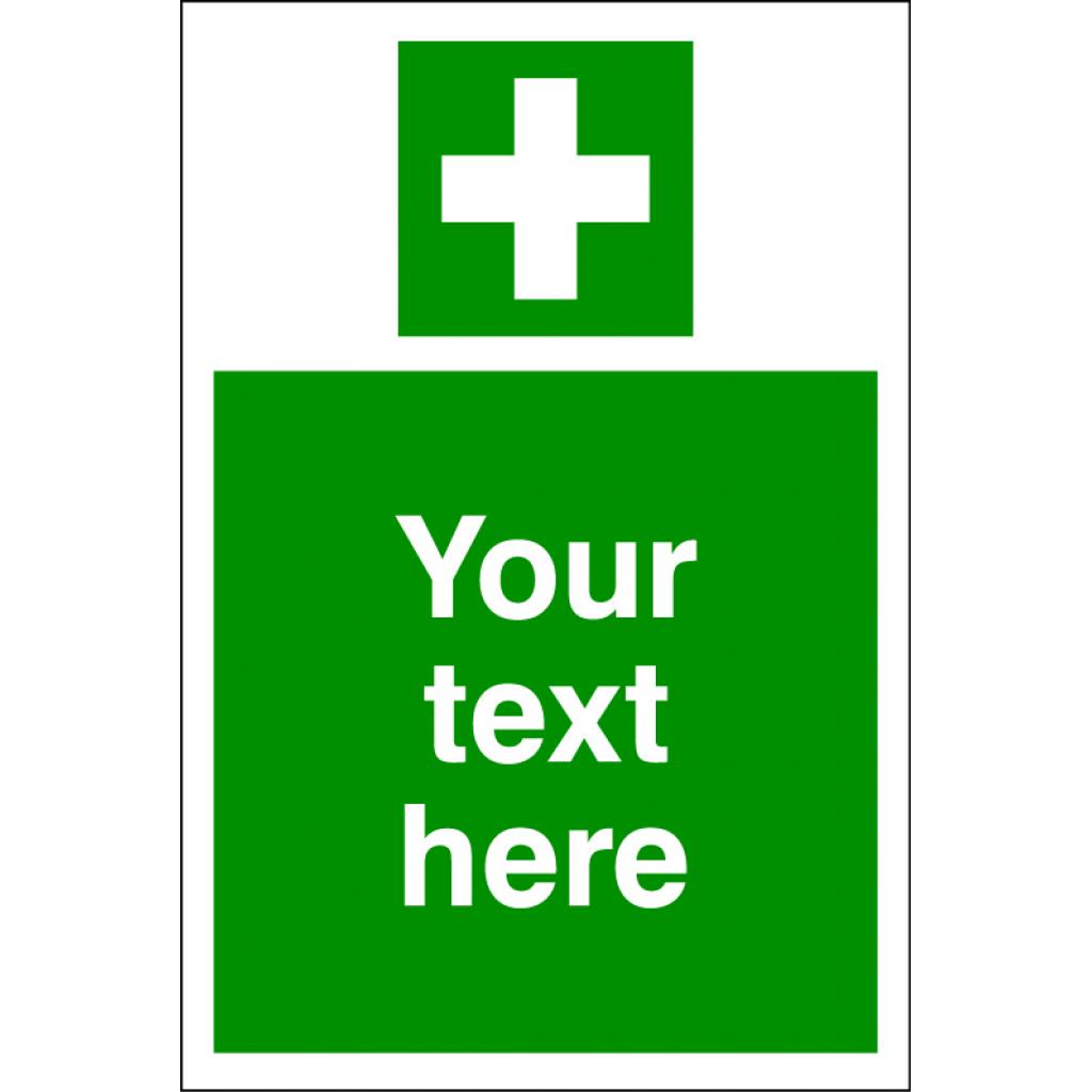 First Aid Symbol + Your text here