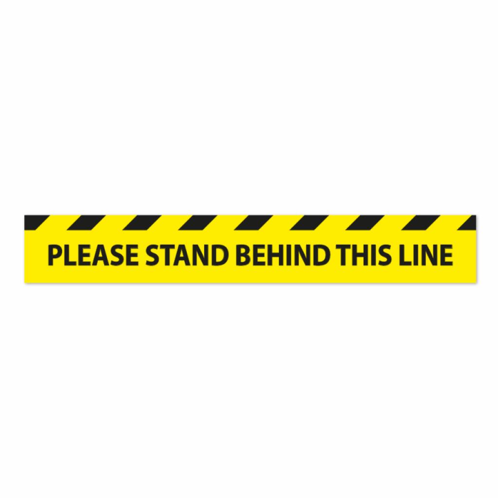 Please Stand Behind - Floor Graphics